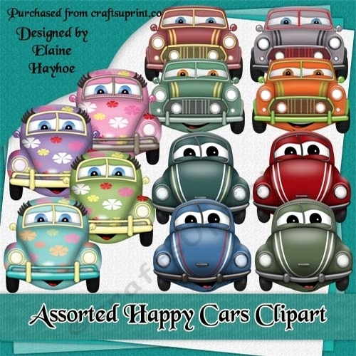 Happy Cars Clipart - CUP809952_72307 | Craftsuprint