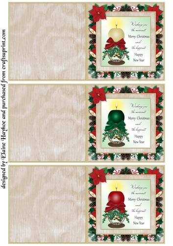 3 x Cut & Fold Gift Cards - CUP824233_72307 | Craftsuprint