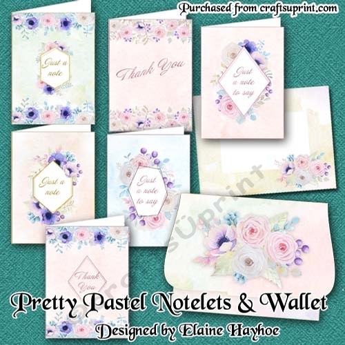 Pretty Pastel Notelets & Wallet Kit - CUP908159_72307 | Craftsuprint