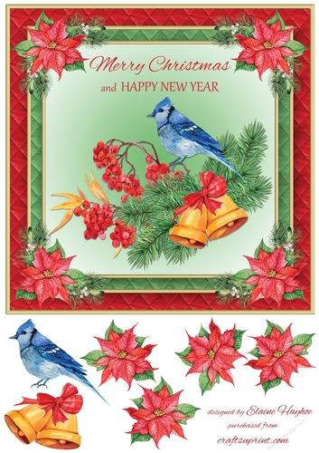 Bluebird Christmas Card Front - CUP925000_72307 | Craftsuprint