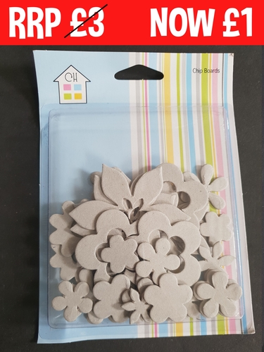 Chipboard Flower Die Cut Card Embellishments - 143PS | Craftsuprint