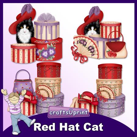 Red Hat Cat Clip Art - CUP328679_1519 | Craftsuprint
