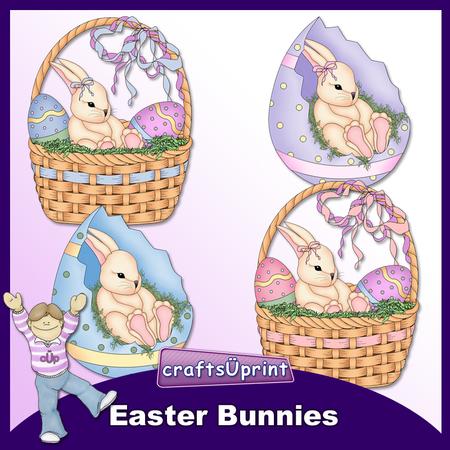 Easter Bunnies Clip Art - CUP330575_1519 | Craftsuprint