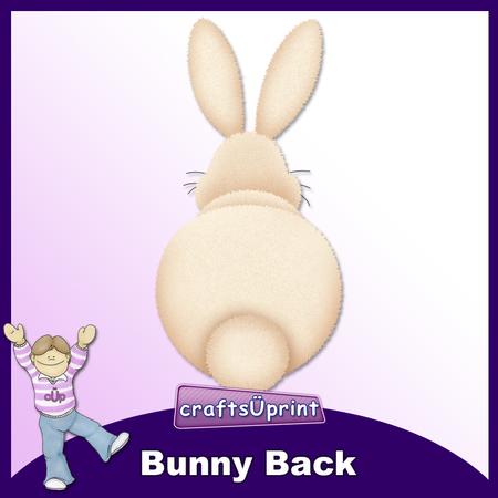 Bunny Back Clip Art - CUP331150_1519 | Craftsuprint