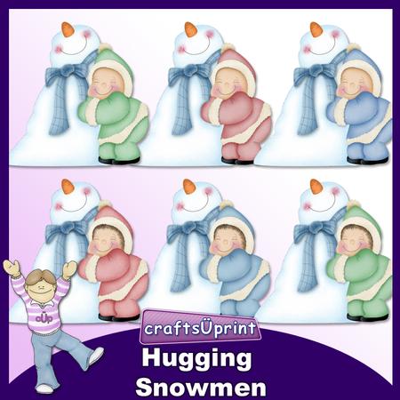 Hugging Snowmen Clip Art - CUP331894_1519 | Craftsuprint