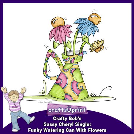 Crafty Bob's Sassy Cheryl Single: Funky Watering Can With - - CUP373185 ...