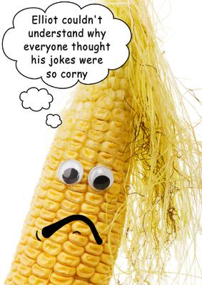 Card Creator - Confused Corn Humorous Card Front - CUP533283_1519