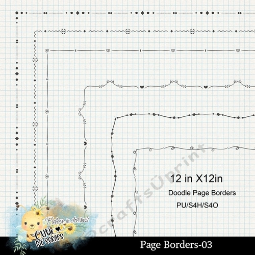 Doodle Page Borders-03 - CUP1212685_74267 | Craftsuprint