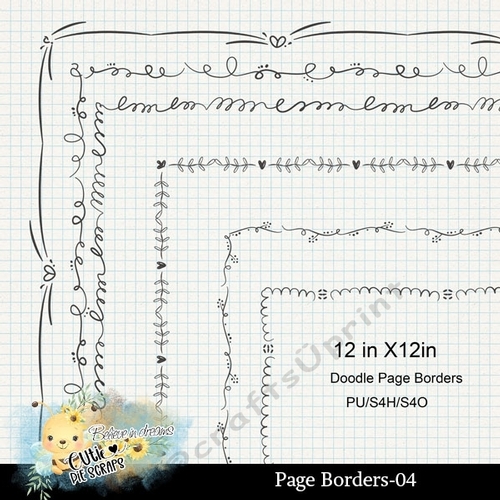 Doodle Page Borders-04 - CUP1212686_74267 | Craftsuprint