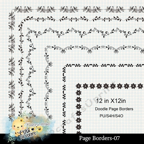 Doodle Page Borders-07 - CUP1212721_74267 | Craftsuprint