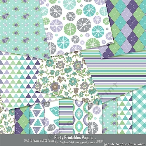 Praty Digital Printables Papers - CUP743262_74267 | Craftsuprint