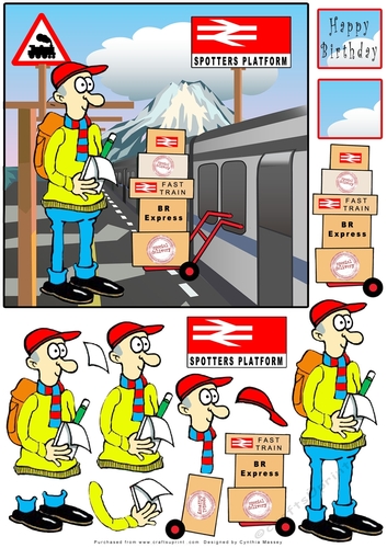 Train Spotter - Decoupage - CUP854928_3367 | Craftsuprint