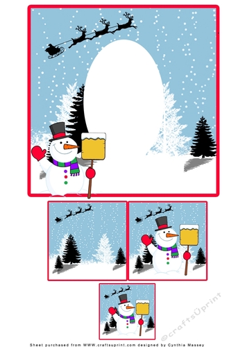 Happy Smiling Snowman - Insert - CUP930195_3367 | Craftsuprint