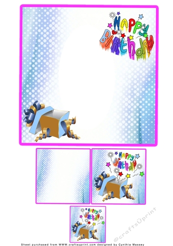 Beautiful Boxed Birthday Message - Insert - CUP949071_3367 | Craftsuprint