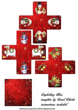 Christmas Exploding Box - CUP131586_452 | Craftsuprint