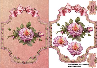 Pink Roses Decoupage - CUP146904_452 | Craftsuprint