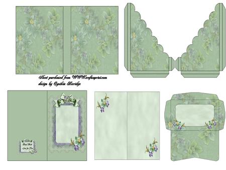 Flowers and Lace Notelet Folder Kit - CUP201313_452 | Craftsuprint