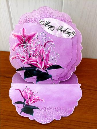 Lavender Lilies Fancy Shape Easel - CUP324832_452 | Craftsuprint