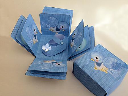 Baby Boy Exploding Box with Baby Shoe - CUP352349_452 | Craftsuprint