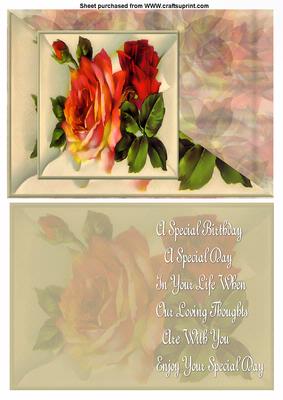 Roses Card and Insert - CUP36229_452 | Craftsuprint
