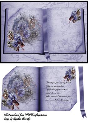 Blue Rose Book - CUP391256_452 | Craftsuprint