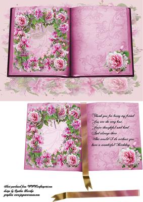 Vintage Rose Book - CUP399450_452 | Craftsuprint