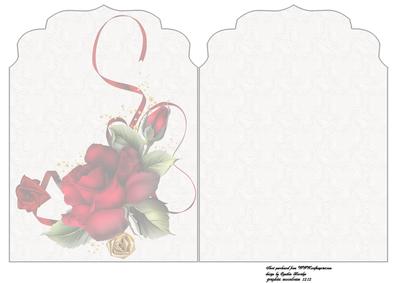 Lace and Red Rose Insert - CUP418968_452 | Craftsuprint