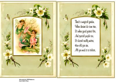 Vintage Fairy Card and Insert - CUP607997_452 | Craftsuprint
