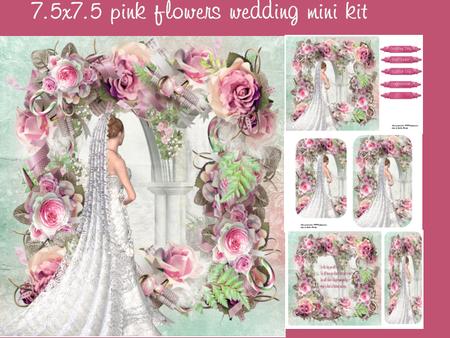 Pink Flowers Wedding Mini Kit - CUP627203_452 | Craftsuprint