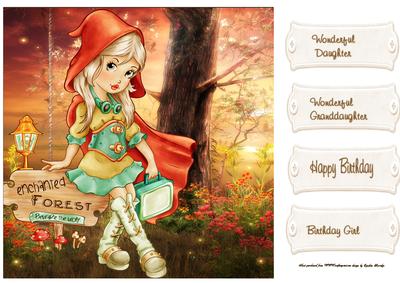Red Riding Hood Card - CUP630078_452 | Craftsuprint