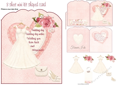 shaped wedding card mini - CUP728000_452 | Craftsuprint