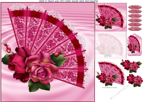 radiance rose fan mini kit - CUP803454_452 | Craftsuprint