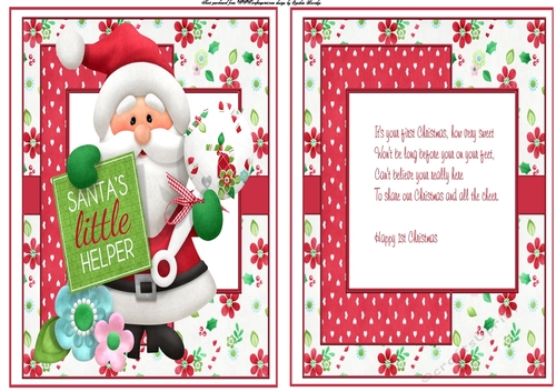 A5 santa`little helper - CUP829014_452 | Craftsuprint