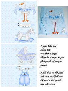 Baby Boy Exploding Box with Baby Shoe - CUP352349_452 | Craftsuprint