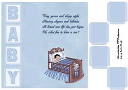 Baby Boy Exploding Box with Baby Shoe - CUP352349_452 | Craftsuprint