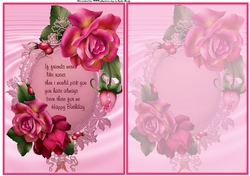 red rose card and insert - Photo by Del Neubauer