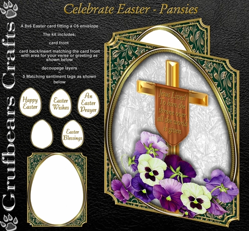 Celebrate Easter - Pansies - CUP1023469_76873 | Craftsuprint