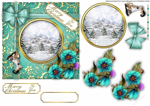 Foiled Parcel A4 - Valley in Winter - CUP1087336_76873 | Craftsuprint