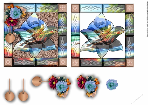 Rose Window 5x5 - 3 - CUP1209330_76873 | Craftsuprint