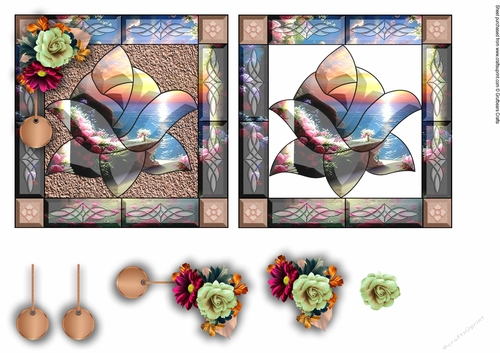 Rose Window 5x5 - 4 - CUP1209331_76873 | Craftsuprint