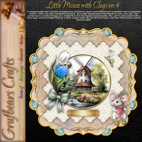 Little Mouse with Clogs on 4 - CUP1368186_76873 | Craftsuprint