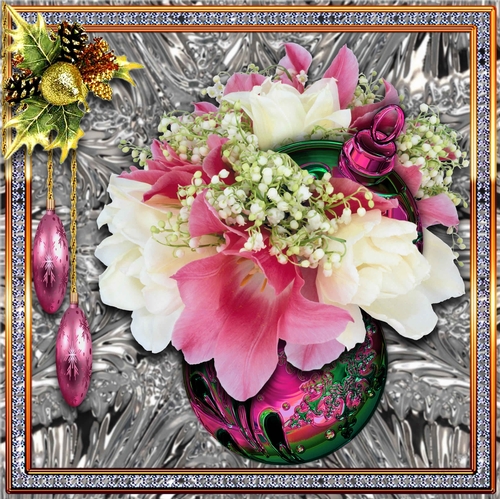 Christmas Bauble Vase 7 - CUP833859_76873 | Craftsuprint