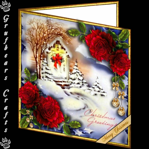 Christmas Roses - Christmas Greetings red - CUP911844_76873 | Craftsuprint