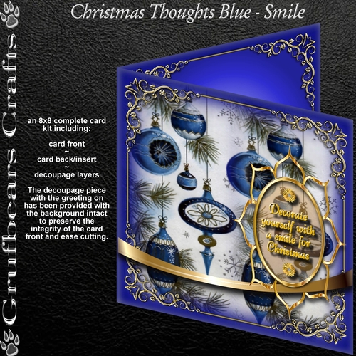 Christmas Thoughts Blue - Smile - CUP995989_76873 | Craftsuprint