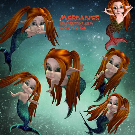 Merbabies - CUP415079_961 | Craftsuprint