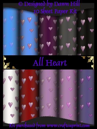 All Heart - Background Paper Kit - CUP159686_351 | Craftsuprint