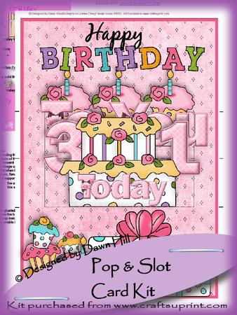 Pop & Slot - Bumper Birthday Cake - Card Kit - CUP173592_351 | Craftsuprint