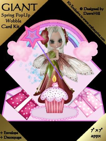 Giant Spring Wobble Card Kit - Fairy Cakes - CUP212087_351 | Craftsuprint