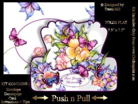 3D Push Pull - Butterfly Card - CUP368089_351 | Craftsuprint