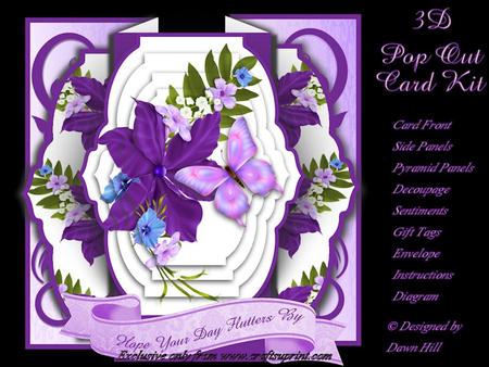 3D Pop Out Card Kit - Purple Passion - CUP430495_351 | Craftsuprint